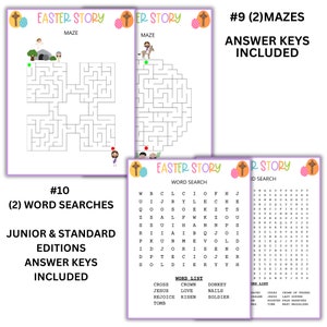 Easter Story Game Bundle - 15 Activities - Instant Download PDF - 8.5 X ...