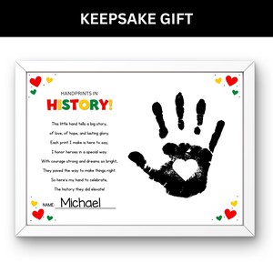 Black History Month Handprint Craft - "handprints in History" Poem ...