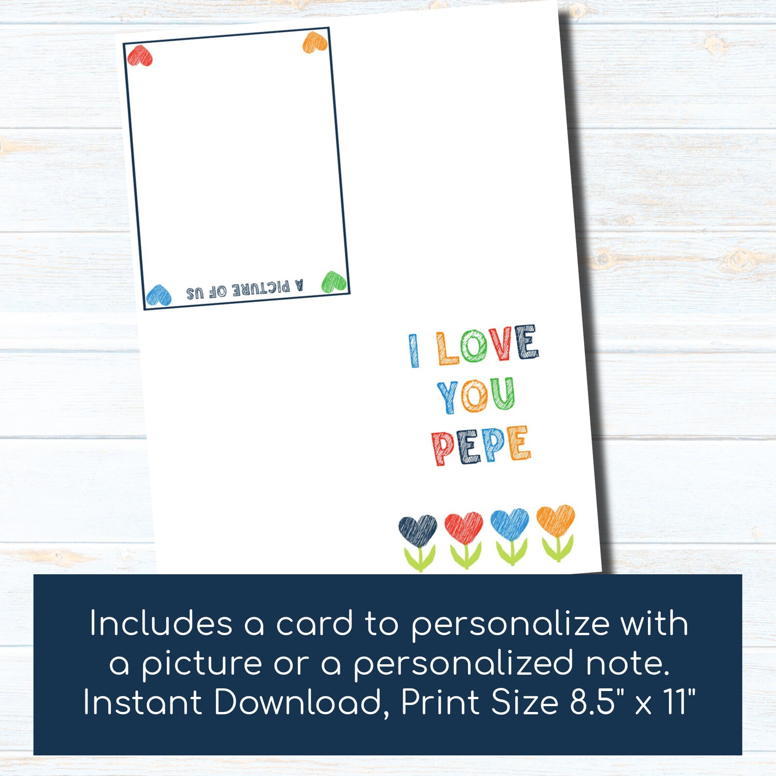 Father's Day Printable All About My Pepe Father's - Etsy UK