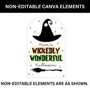 Editable Halloween Gift Tags, Canva Template (PDF Download) - Etsy