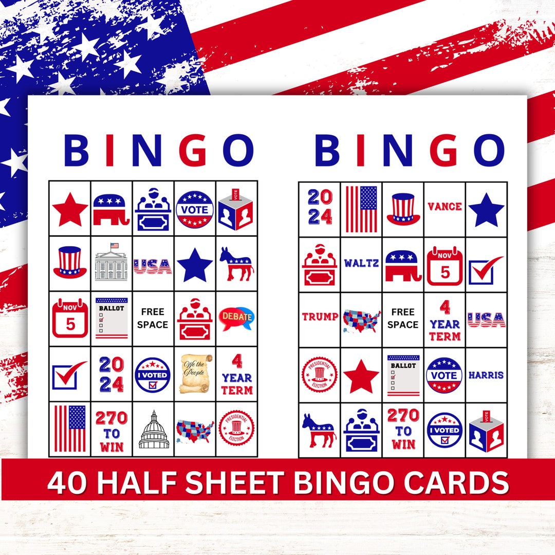 2024 Election Bingo - Instant PDF Download, Fun Educational Game for ...