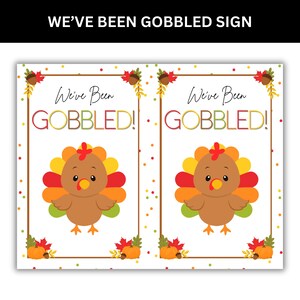 Thanksgiving You've Been Gobbled Printable | Fall Kindness Activity ...