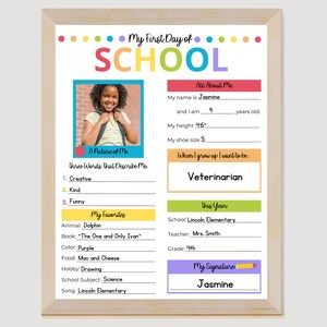First and Last Day of School Interview | Back to School Printable | All ...