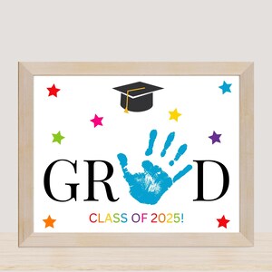 Kindergarten Graduation Handprint Craft, Editable Canva Template & PDF ...