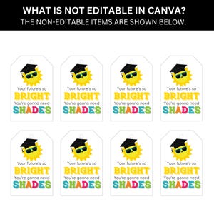 Bright Future Grad Tags | Graduation Favor Tags | Editable Tag Template ...