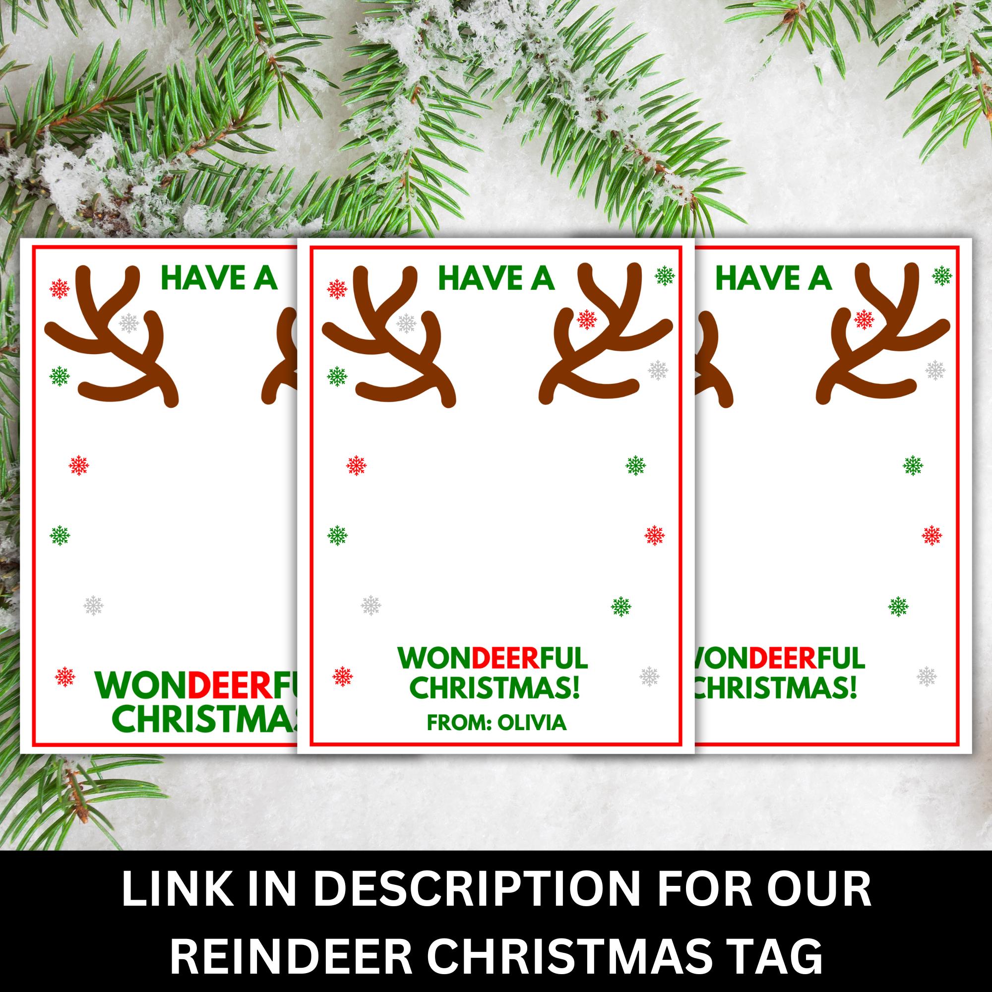 Holidays Treat Tags | Editable Christmas Treat Tag | Instant Download ...