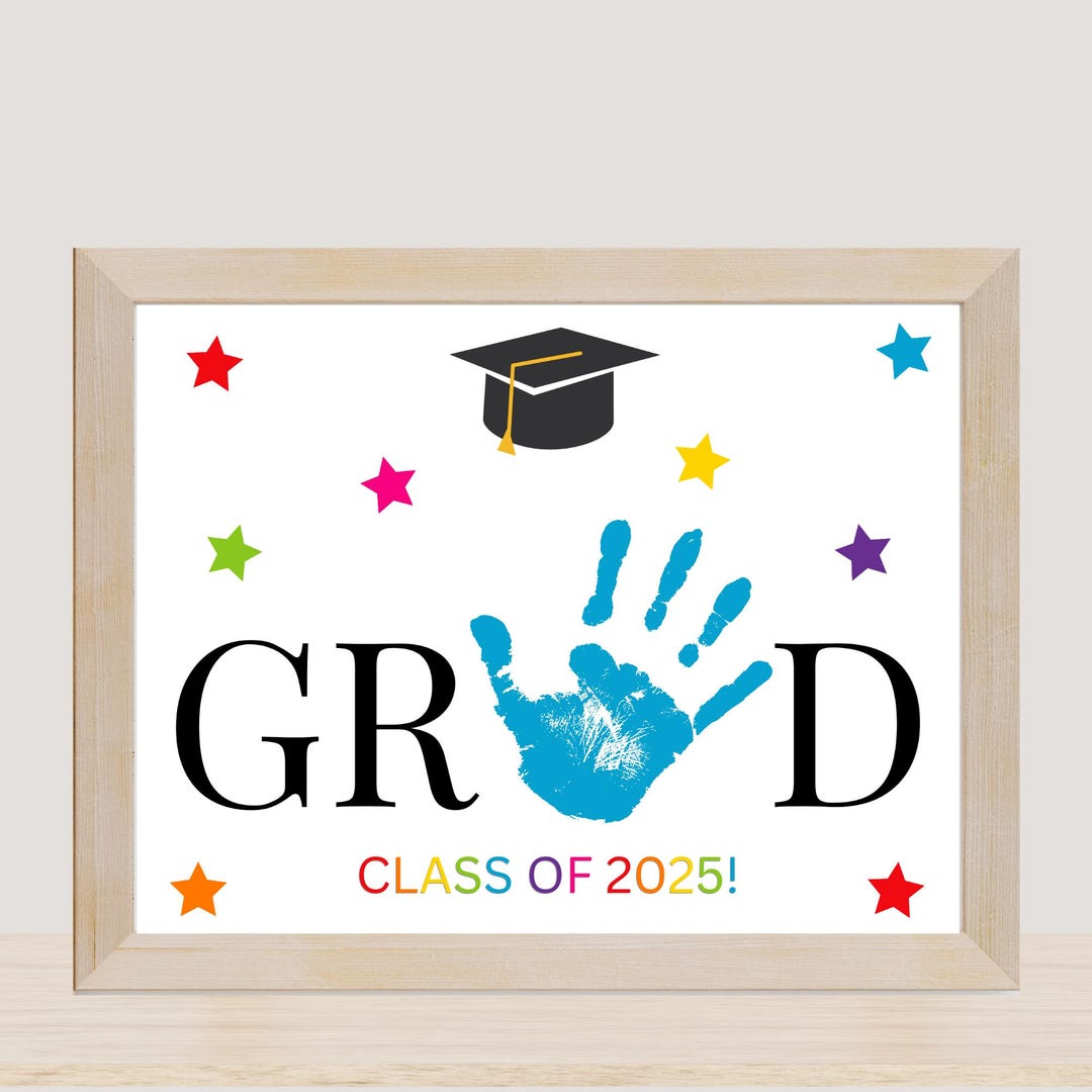 Preschool Graduation Handprint Art: Keepsake Gift (editable Canva ...