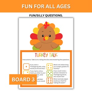 Thanksgiving Gratitude Game - Fun, Printable Family Dice Game - Instant ...