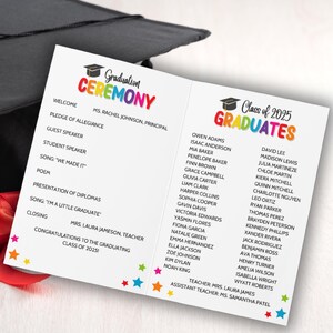 Daycare Graduation Ceremony Program: Editable Canva Template - Etsy