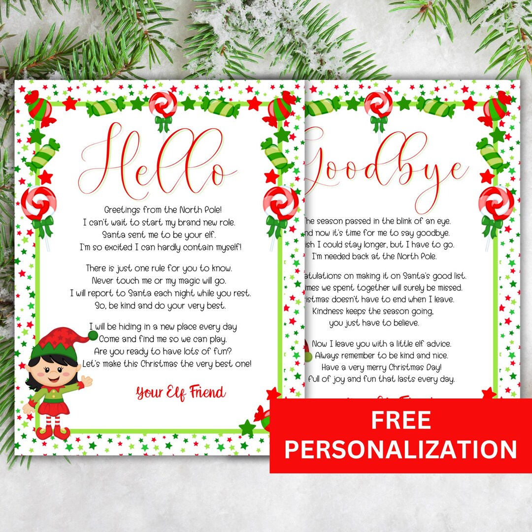 Personalized Elf Arrival Letter From Santa (PDF) - Etsy