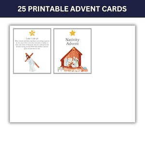 Nativity Story Advent Calendar Printable for Kids (PDF Download) - Etsy