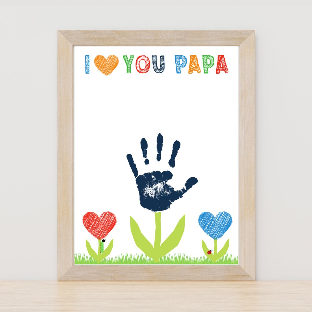Father's Day Handprint Printable | Papa's Birthday Gift | Instant ...