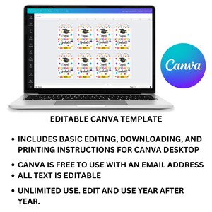 Kindergarten Graduation Gift Tags, Printable Graduation Favor Tags, End ...