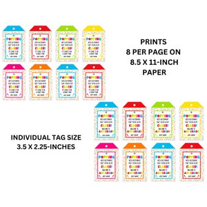 I'm Popping With Excitement Tags, Editable School Tags, Welcome Back ...