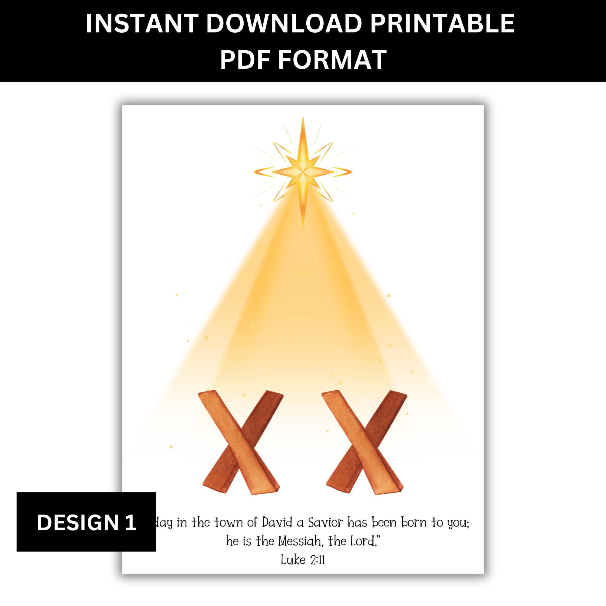 Christmas Manger Footprint Craft Printable | Kids Nativity Activity ...