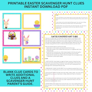 Indoor Easter Egg Treasure Hunt, Easter Scavenger Hunt, Easter Bunny ...