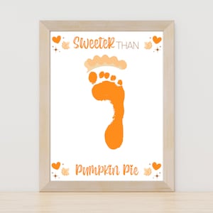 Pumpkin Pie Footprint Craft Fall and Thanksgiving Printable ...