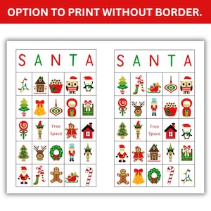 Christmas Bingo Printable | Holiday Game | Santa Games | Instant ...