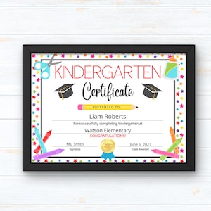 Editable Kindergarten Diploma Kindergarten Graduation - Etsy