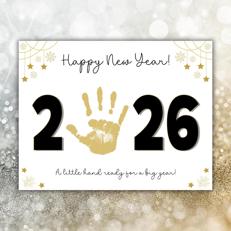 Handprint Craft New Year - Etsy