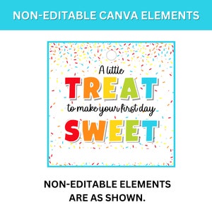 First Day of School Gift Tag | "it's Going to Be a Sweet School Year ...