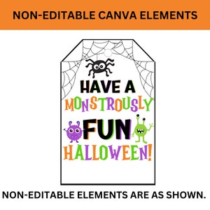 Halloween Gift Tag | Build a Monster | Editable & Printable Halloween ...
