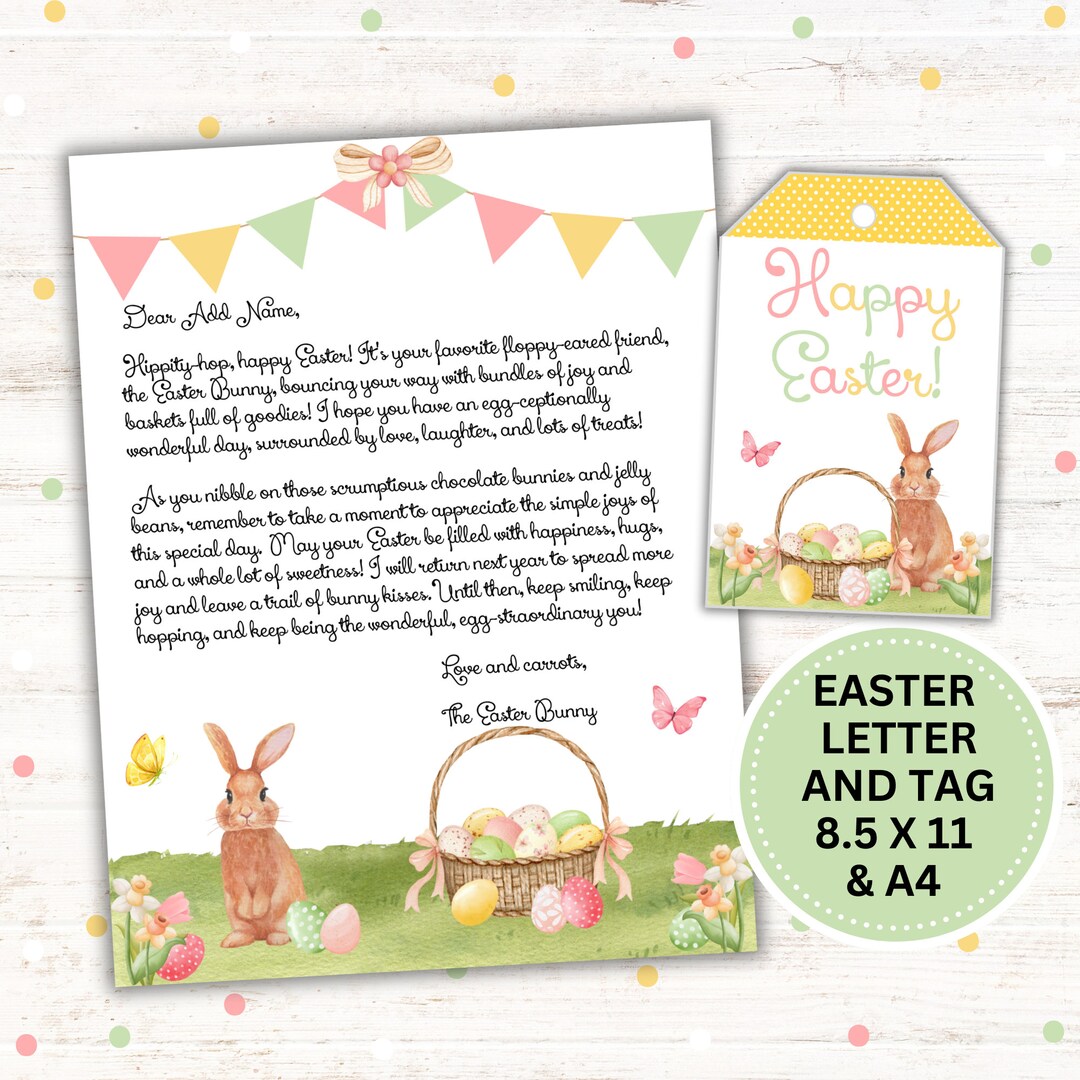 Editable Easter Bunny Letter, Official Easter Bunny Printable Letter ...