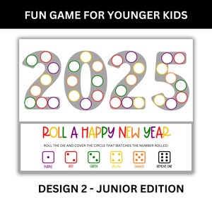 2025 Kids New Year Printable Dice Game – Fun New Year’s Eve Activity - Etsy
