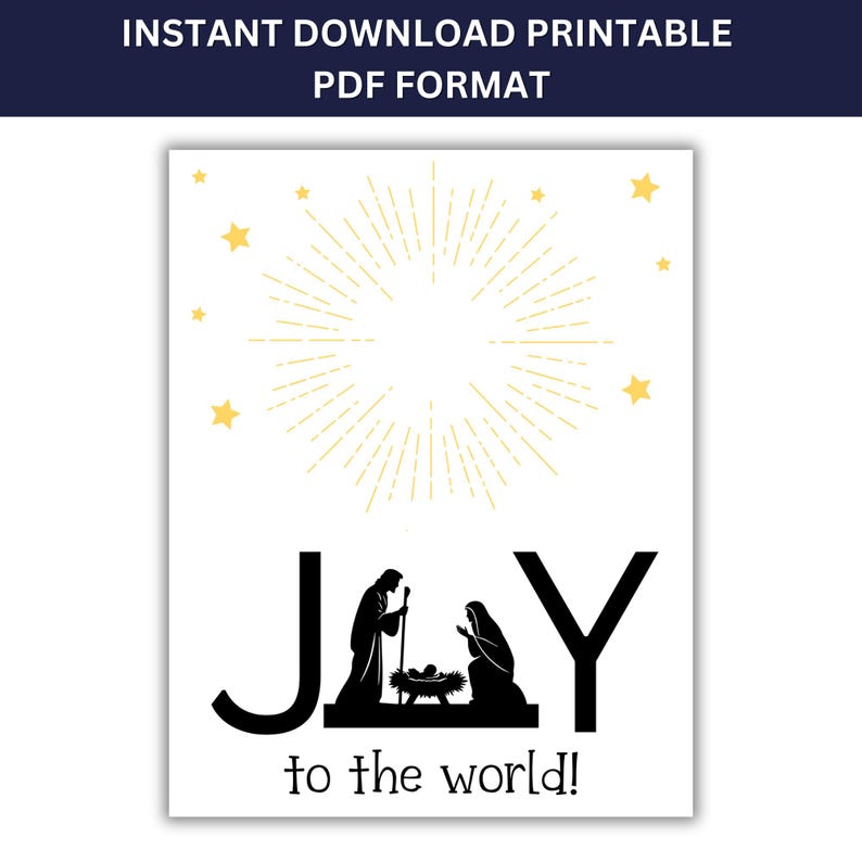 Joy to the World Handprint Printable | Christmas Nativity Craft ...