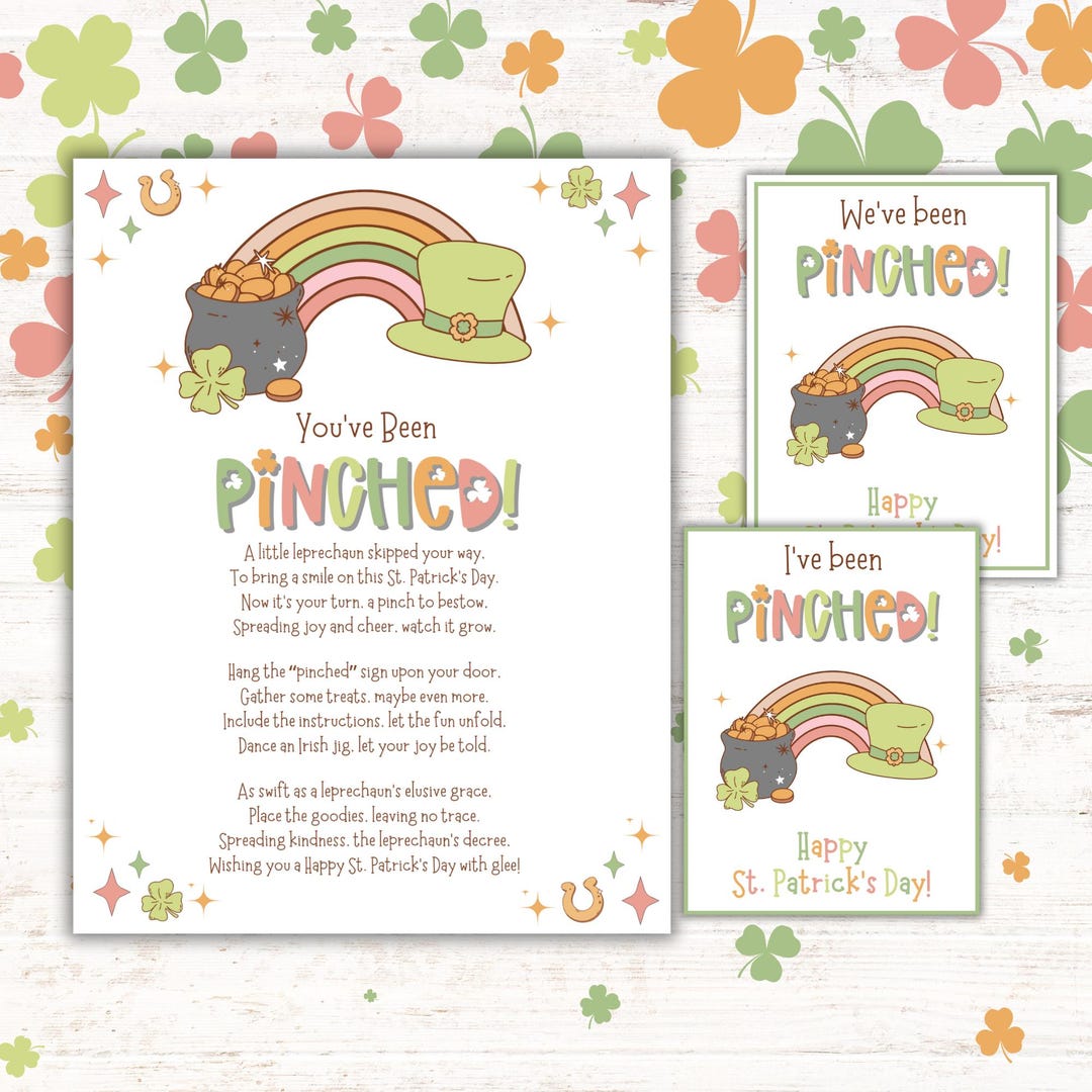 You've Been Pinched St. Patrick’s Day Printable | Fun St. Patrick’s Day ...