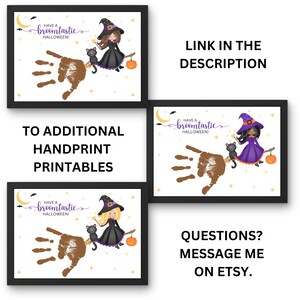 Halloween Craft for Kids | Witch Broomstick Handprint Printable ...