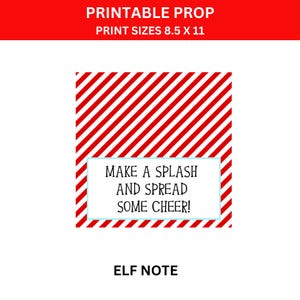 Elf Dunk Tank Printable Prop | Easy Elf Adventure - Etsy