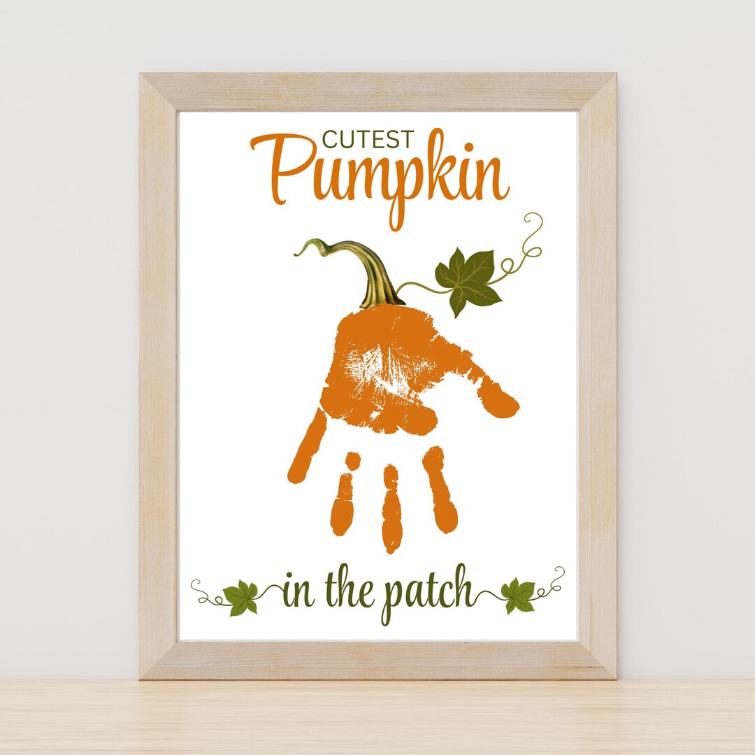 Cutest Pumpkin Handprint Craft: Halloween Keepsake Art Digital Download ...