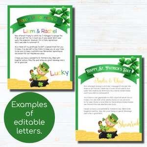 Editable Leprechaun Letter, Letter From the Leprechaun, Personalized St ...