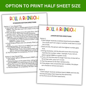 Roll a Rainbow Game - St. Patrick’s Day Printable - Instant Download ...