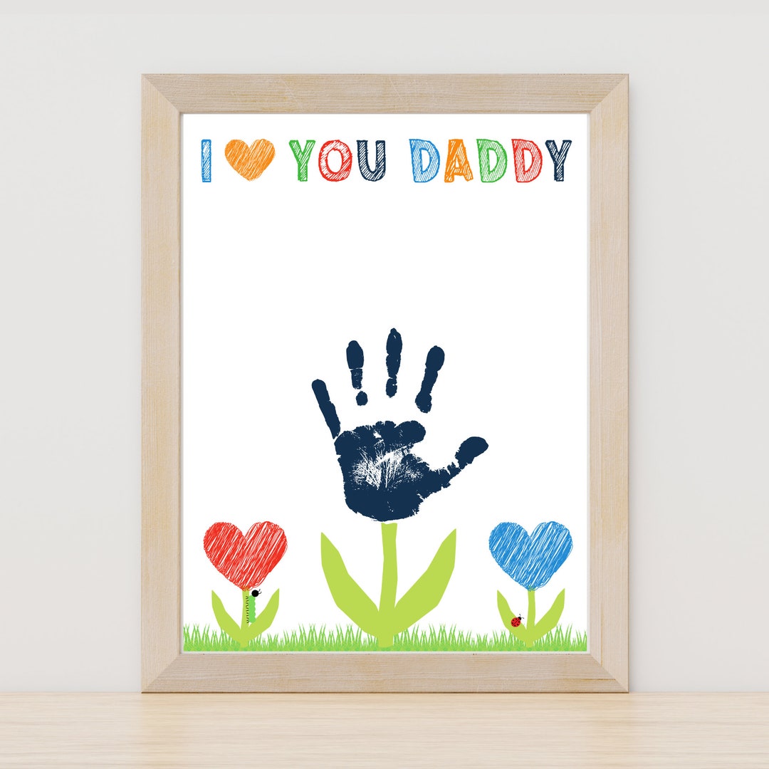 Father's Day Handprint Printable | Daddy's Birthday Gift | Instant ...