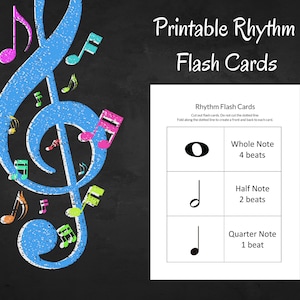 Music Rhythm Flash Cards | Printable Flash Cards to Learn Rhythms - Etsy
