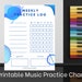 Weekly Practice Log | Printable Music Practice Sheet | Music Teacher ...