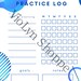 Weekly Practice Log | Printable Music Practice Sheet | Music Teacher ...