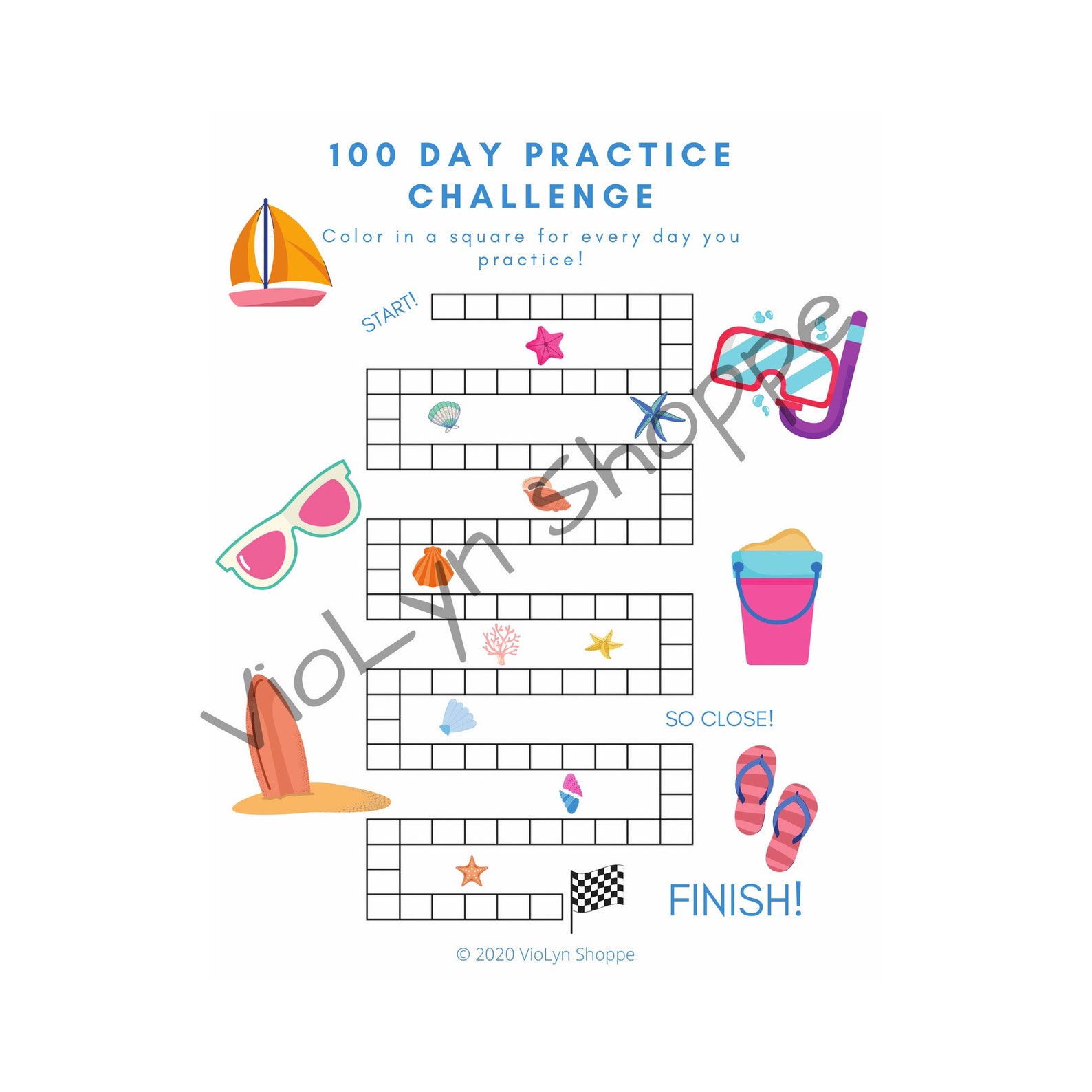 Music Practice Charts BUNDLE Spring Summer Fall & Winter | Etsy