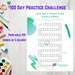 Printable Practice Log | 100 Day Practice Challenge Chart - Etsy