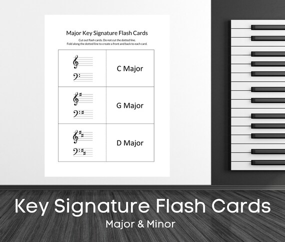 Piano Key Flash Cards Music Notes Flash Card Piano
