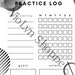 Weekly Practice Log Printable Music Practice Sheet Music Teacher Tool ...