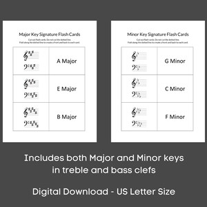 Key Signature Flash Cards | Printable Flash Cards to Learn Major ...