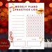 Piano Weekly Practice Chart | Printable Practice Charts for Music ...