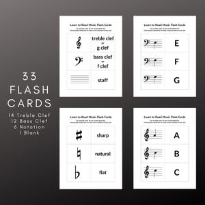 Note Reading Flash Cards | Printable Flash Cards to Learn to Read Music ...