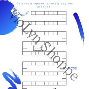 Printable Practice Log | 100 Day Practice Challenge Chart - Etsy