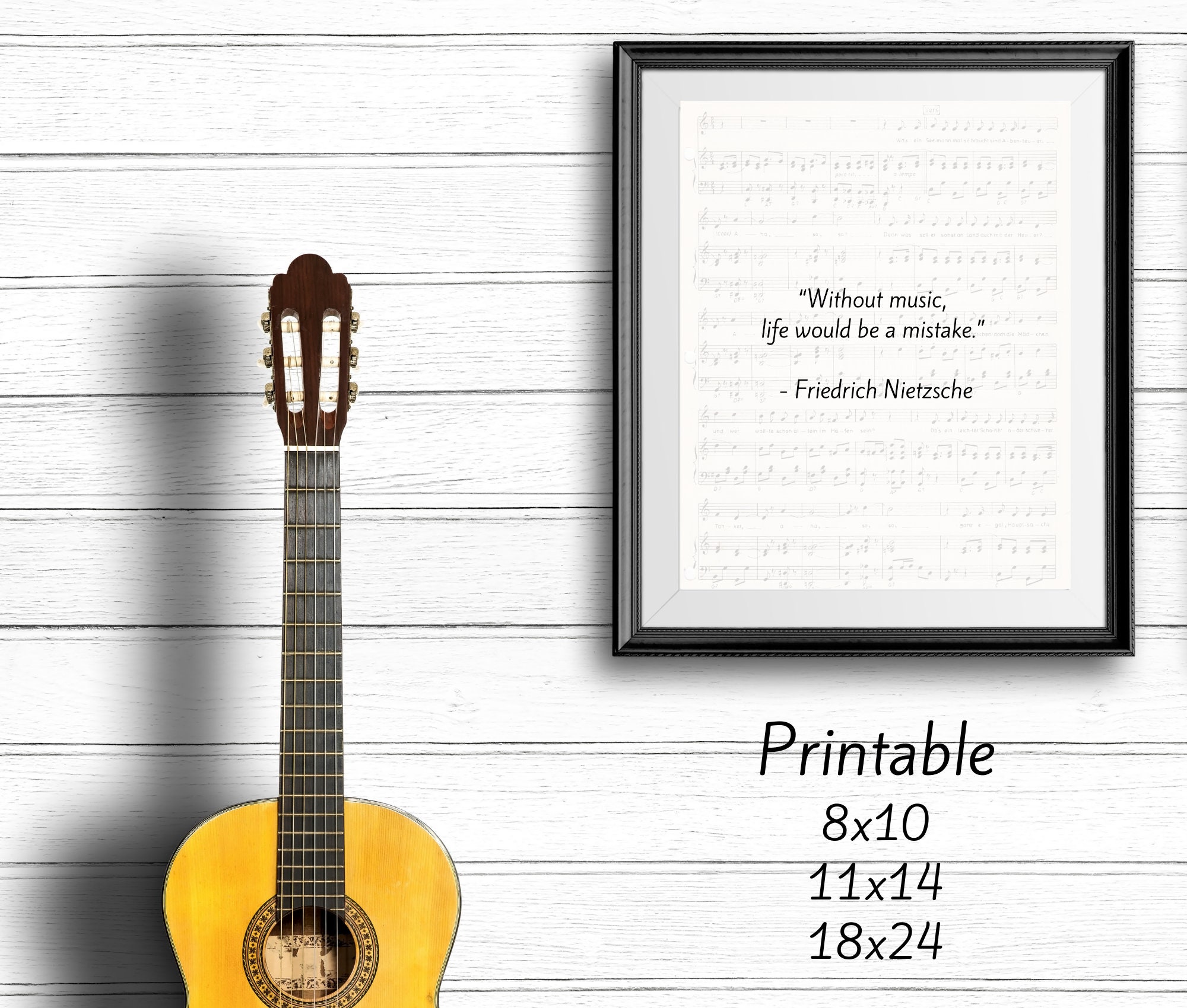 Music Quote Printable Musician Wall Art Gift for Musician, Music ...