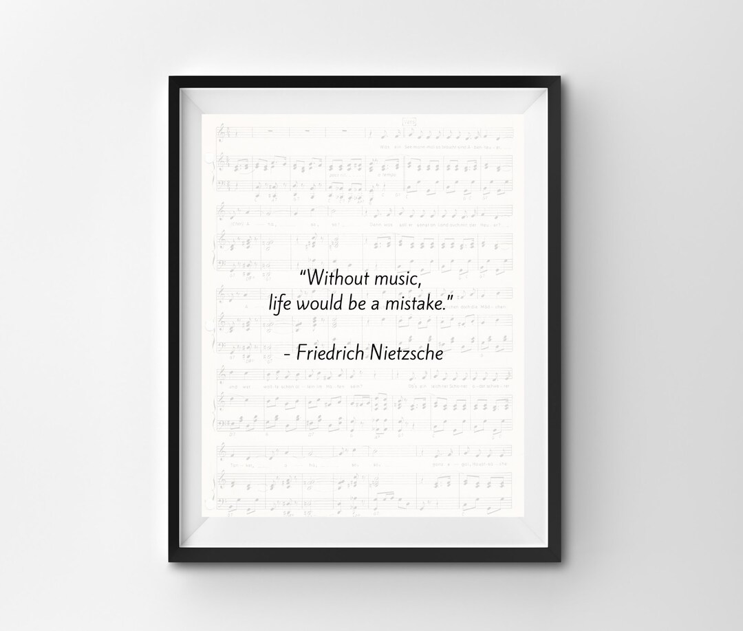 Music Quote Printable | Musician Wall Art | Gift for Musician, Music ...
