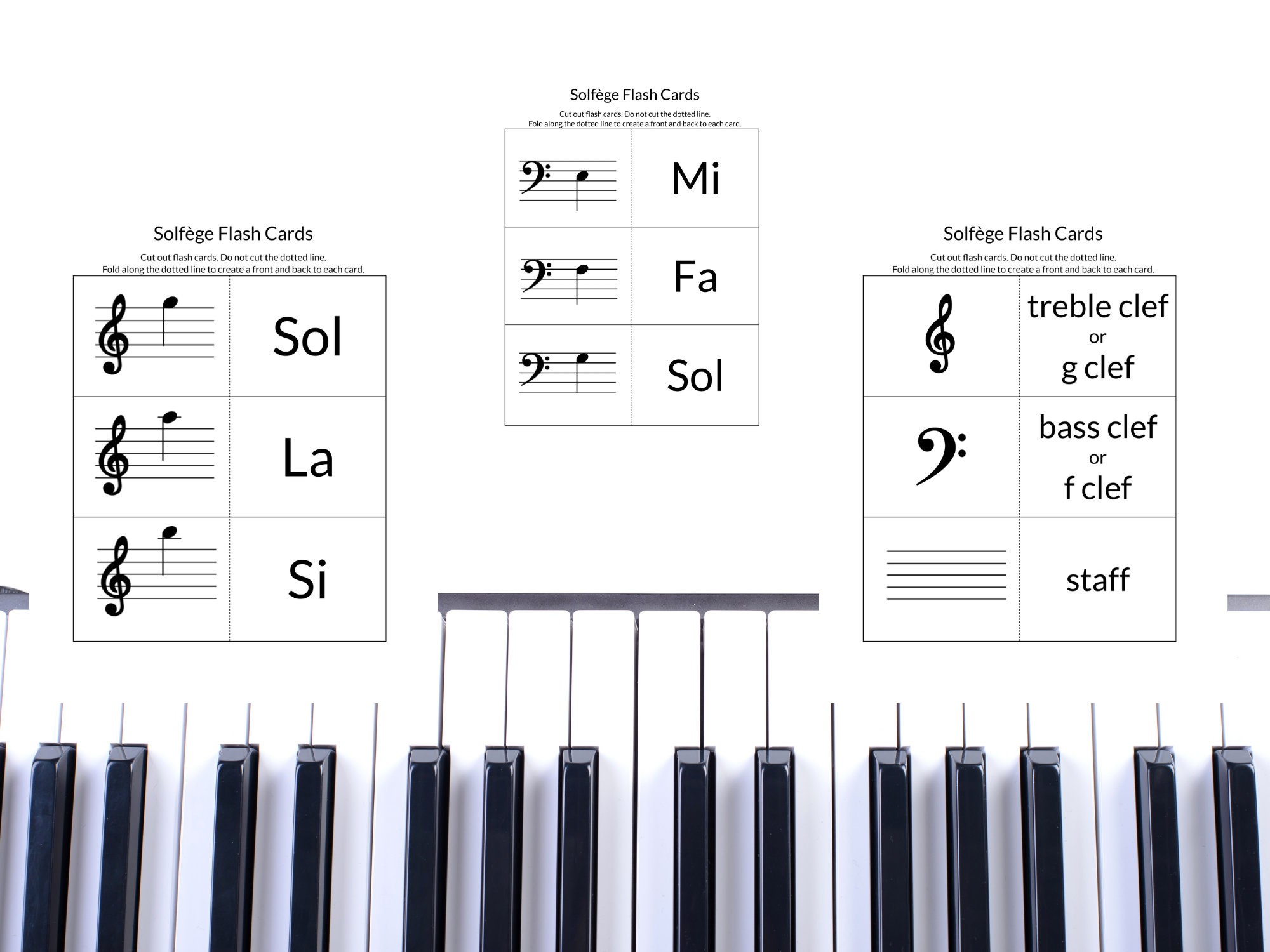 Solfège Flash Cards | Printable Flash Cards to Learn to Read Music and ...